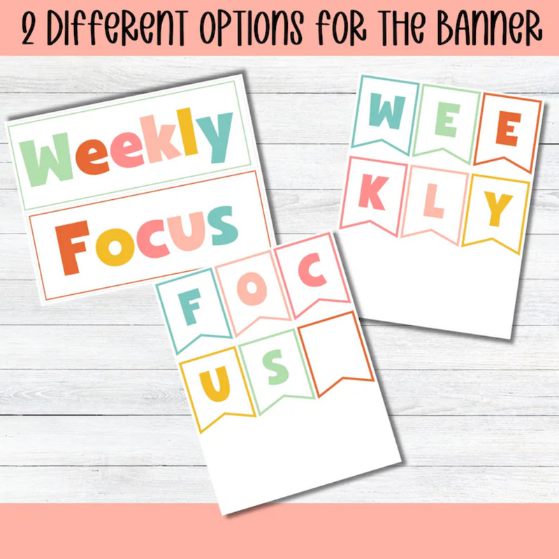 Preschool Focus Wall Printable Preschool Learning Flashcard Weekly Foc ...