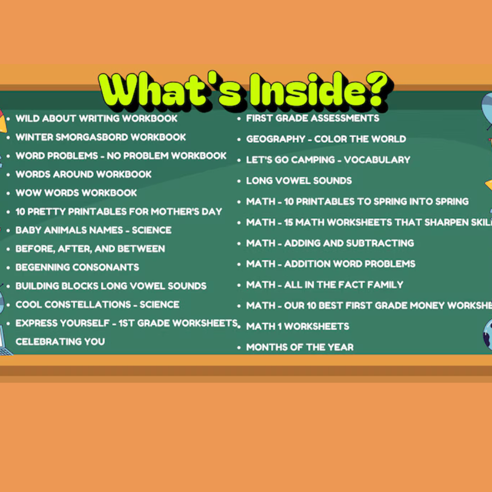 1st Grade Mega Bundle, 3000+ Pages, Math, Reading, Science, Daily Acti ...