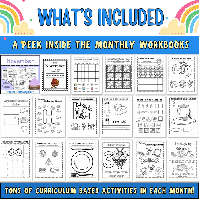 Full Year Preschool Curriculum, Ages 3-5, Preschool Curriculum & Works ...
